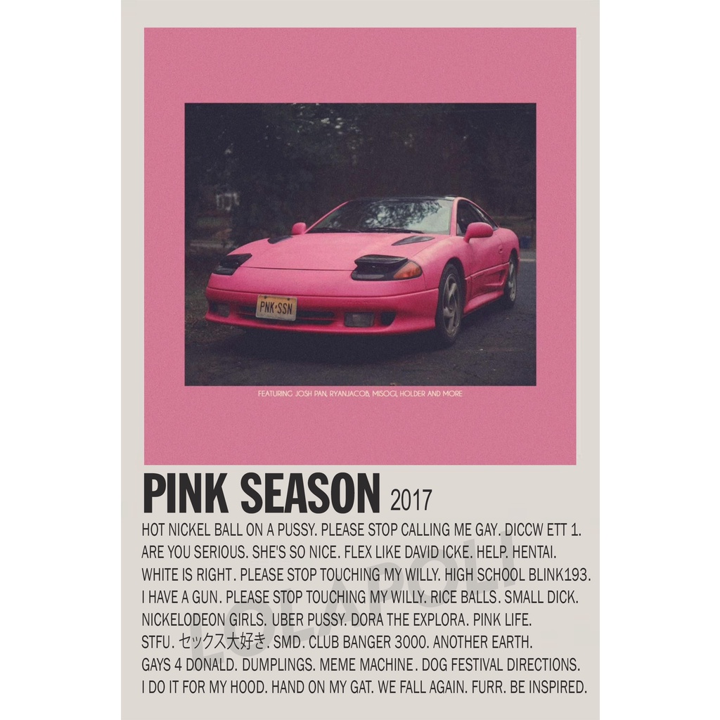Pink Season Album Cover Poster - Pink Guy (Joji) | Shopee Philippines