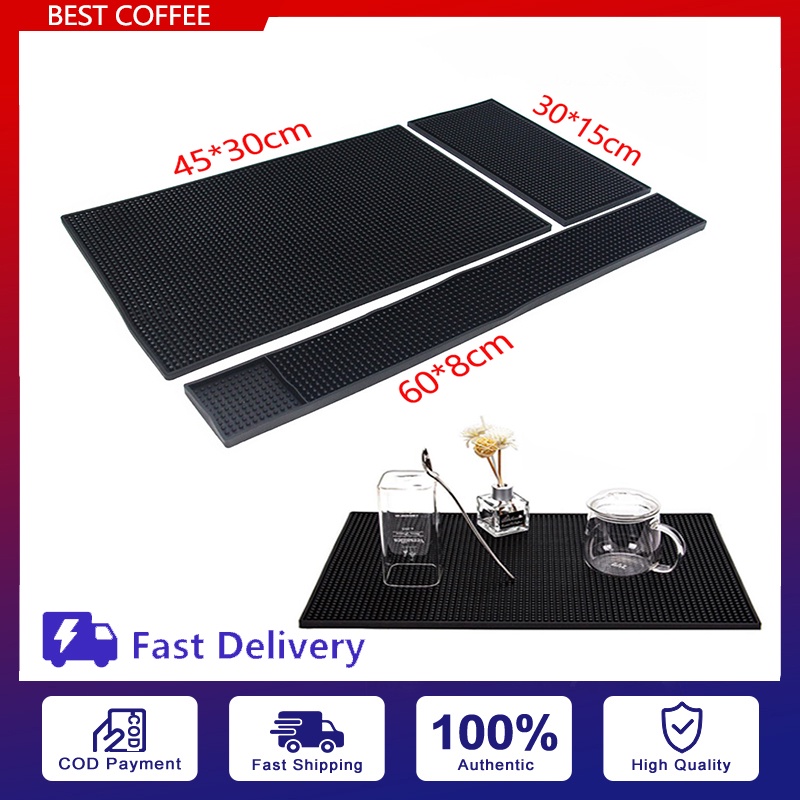 Anti-slip Bar Rubber Mat PVC Pad Coaster Barber Insulation Cup Mug ...