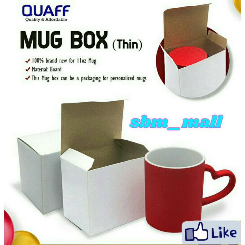 WHITE MUG BOX (50pcs per order) QUAFF&CUYI | Shopee Philippines