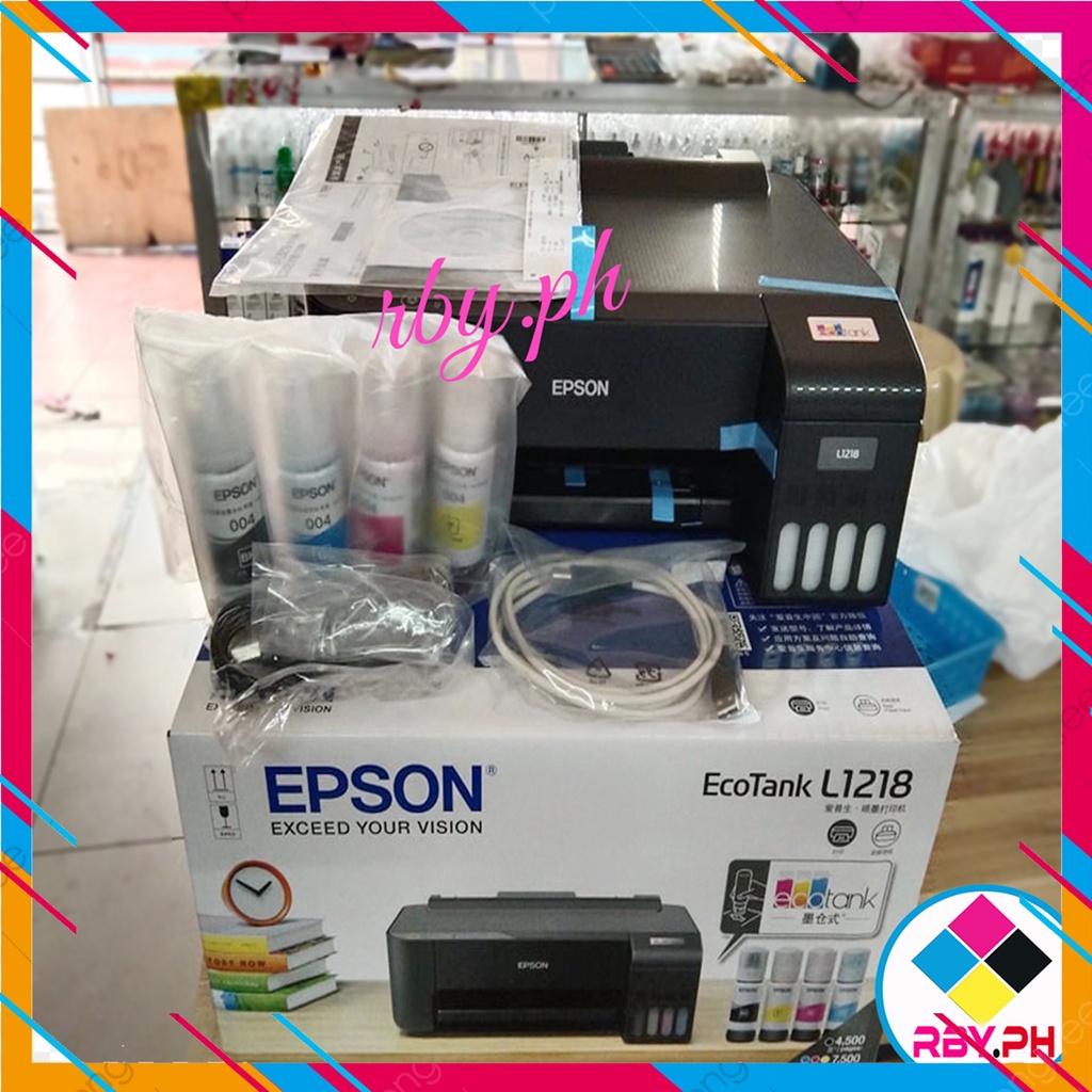 Epson L1218 Color Photo Printer single function BRAND NEW with original ink | Shopee Philippines