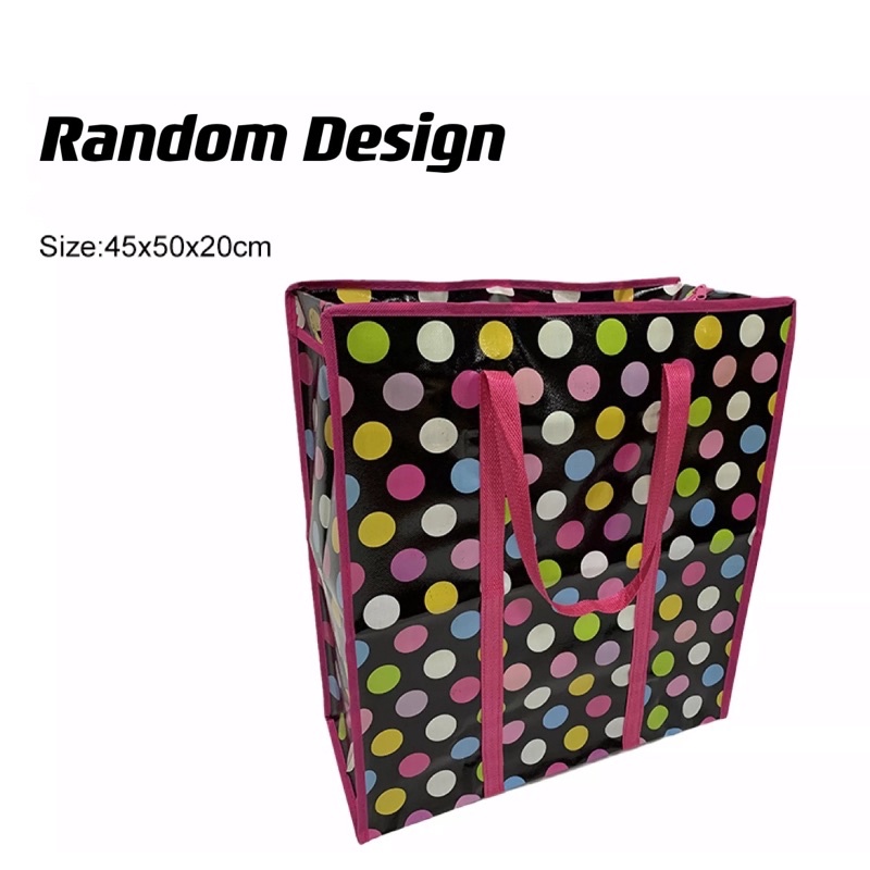 THICK AND STRONG DOUBLE ZIPPER SAKO BAG RANDOM DESIGN | Shopee Philippines