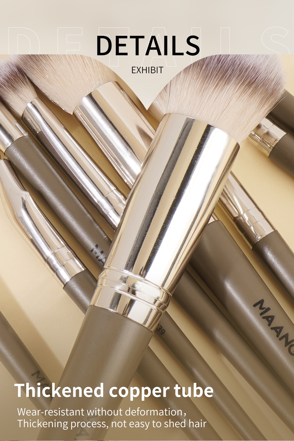 MAANGE 18Pcs Make Up Brush Set Soft Bristles Complete Makeup Brushes ...