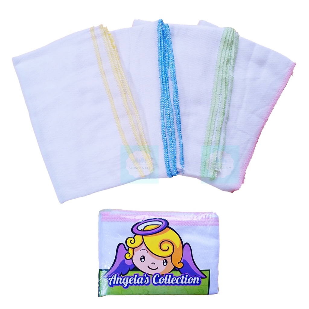 6 PCS Bird's Eye Newborn Infant Baby Cloth Diaper with Colored Edging ...