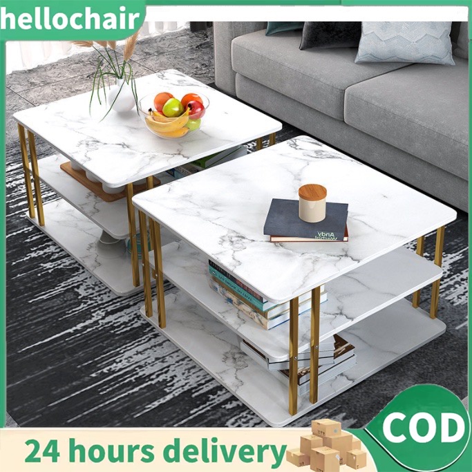 3-layer storage coffee table multi sofaside table 60cm square table ...