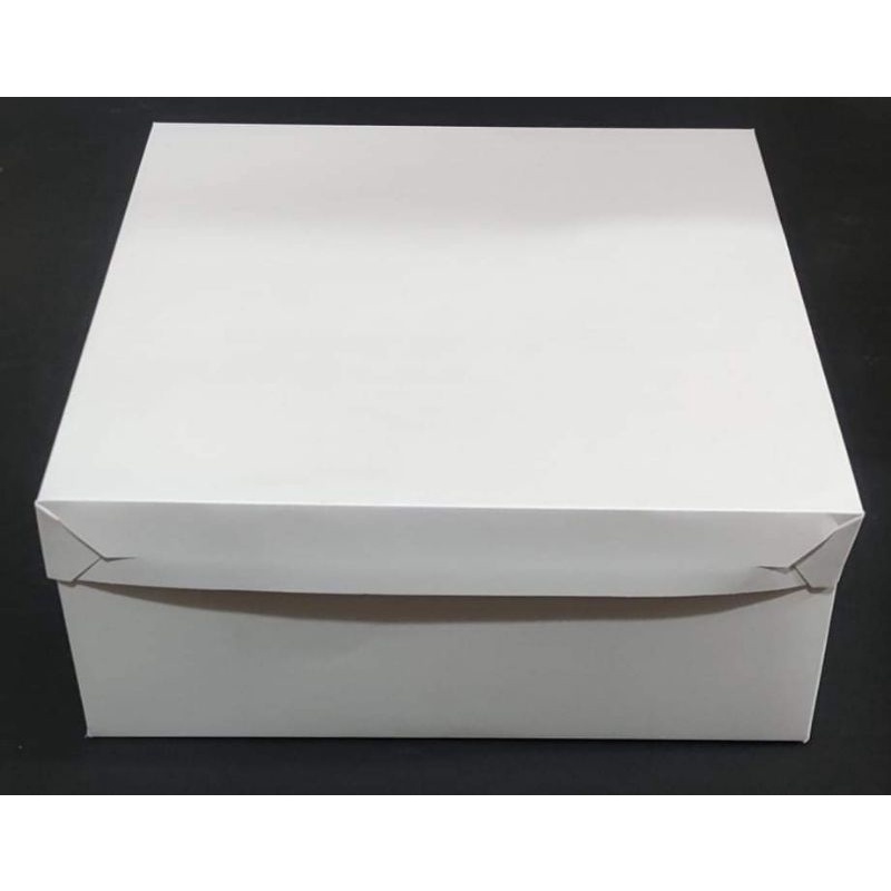 10X10X4 inches CAKE BOX WHITE NO WINDOW (10 SETS) | Shopee Philippines