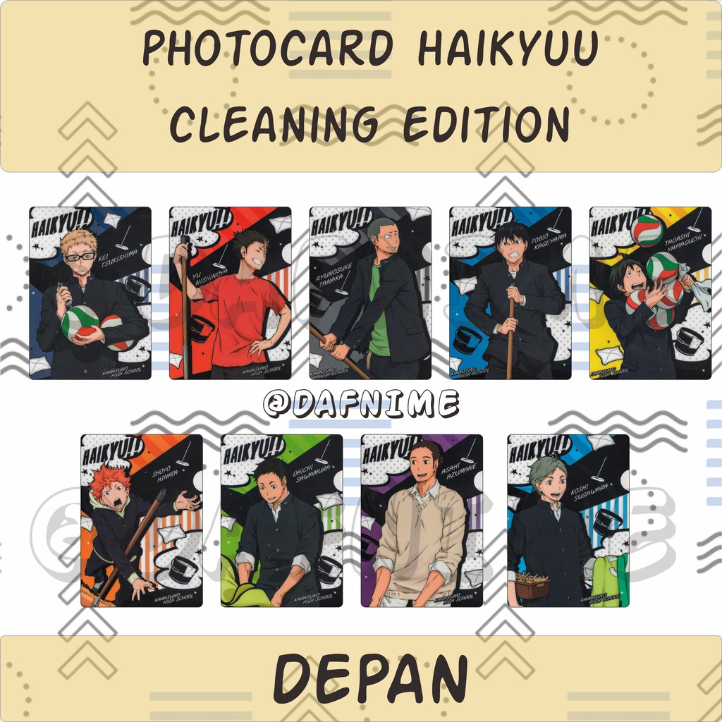 Photocard HAIKYUU CLEANING EDITION | Shopee Philippines