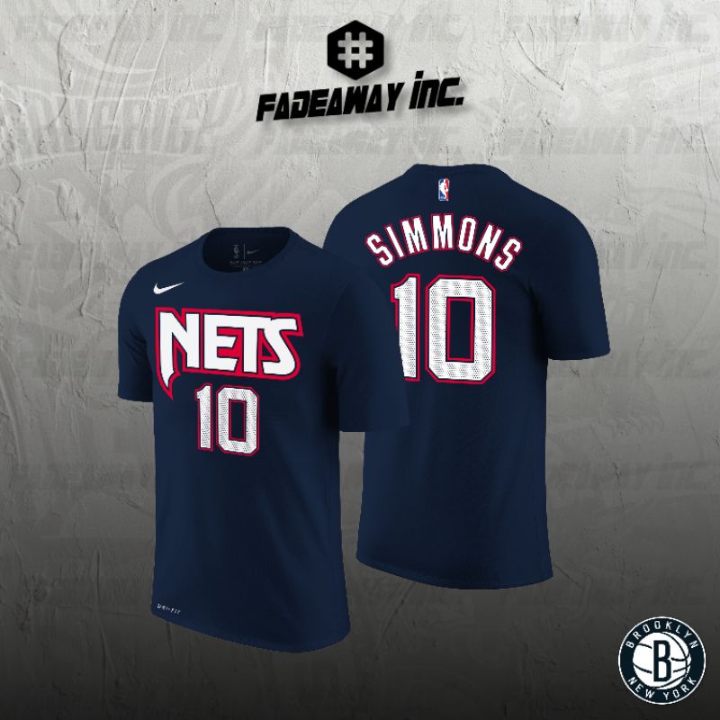 Nba Basketball T-Shirt Brooklyn Nets Number 10 Ben Simmons Navy City ...