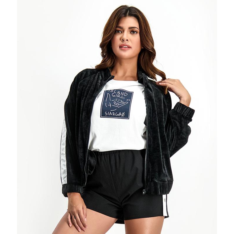 BENCH/ Velvet Bomber Jacket - Black | Shopee Philippines