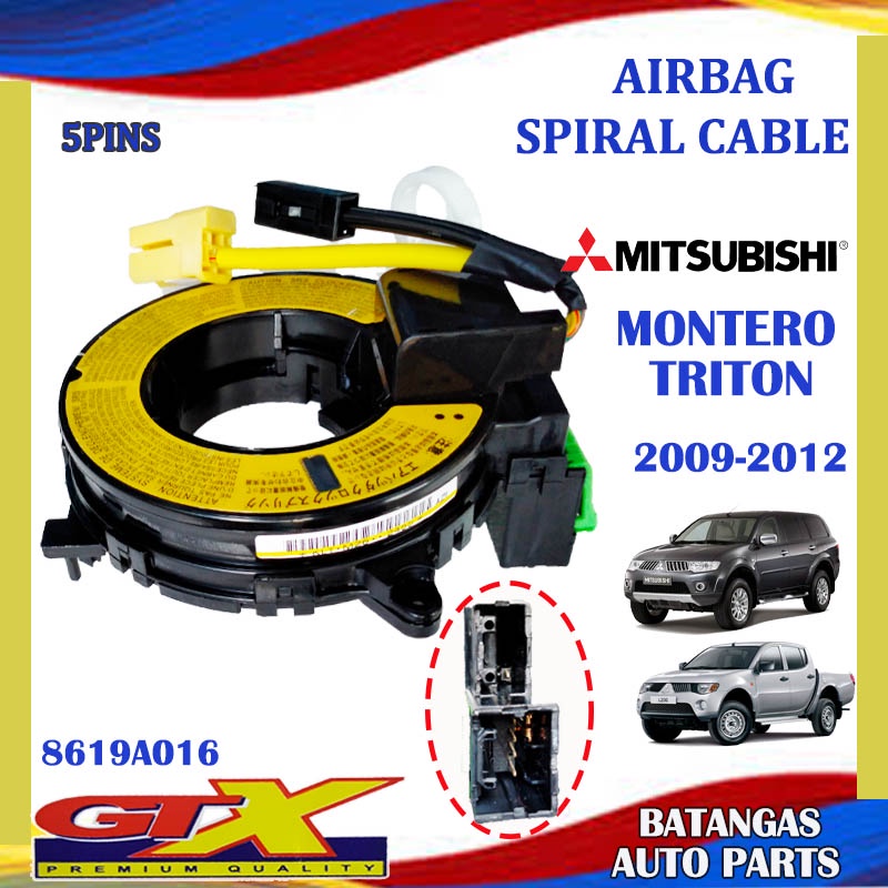 SPIRAL CABLE MITSUBISHI MONTERO / TRITON 2009-2012 GTX PN: 8619A016 ...