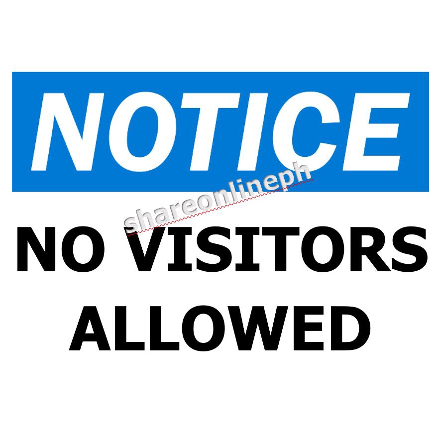 Laminated Signages No Visitors Allowed Signage Sign Boards | Shopee ...