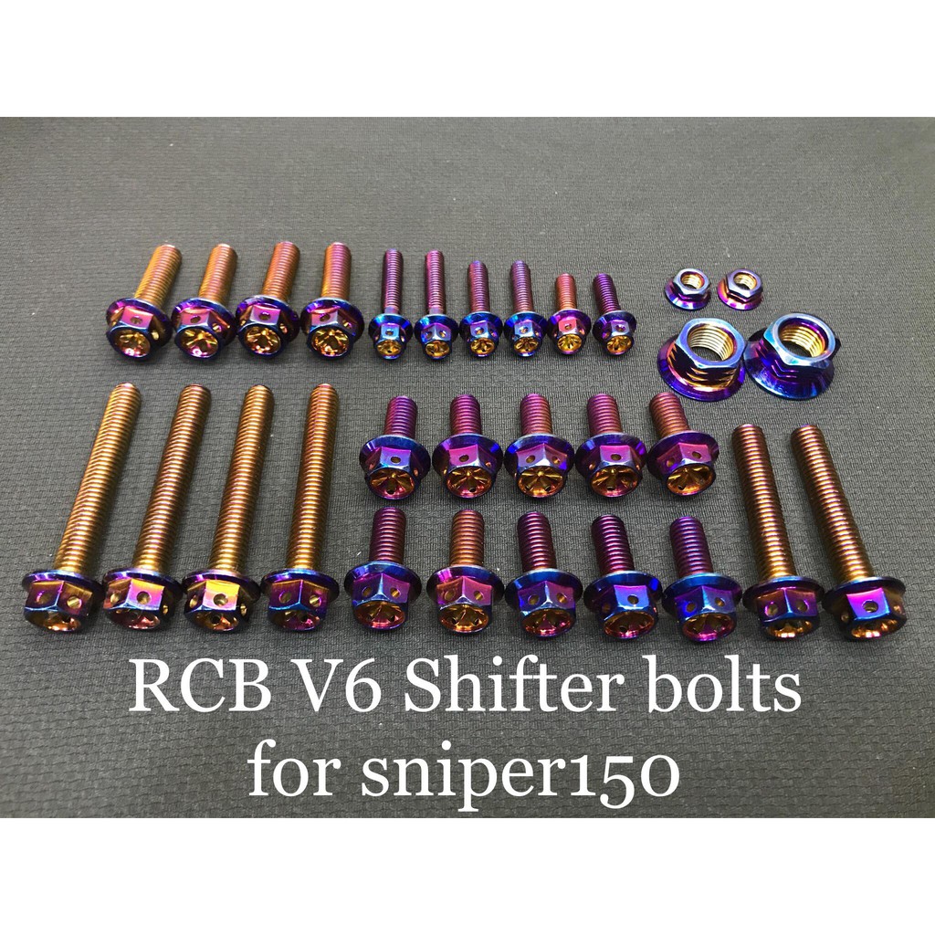 RCB V6/Rizoma V6 & RCB V7 Shifter Bolt Set for Sniper 150 | Shopee ...
