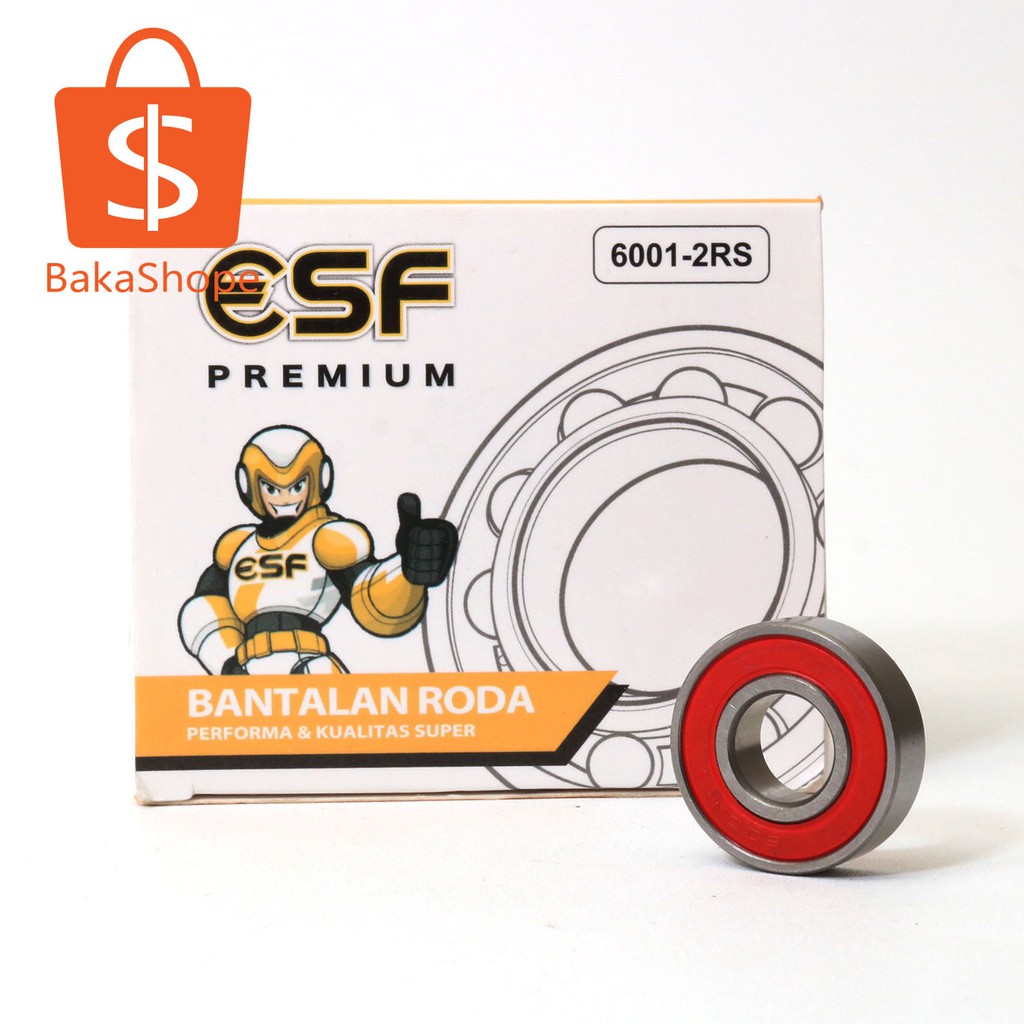 Bearing Bearing 6001 2RS Size 12 X 28 X 8 mm | Shopee Philippines