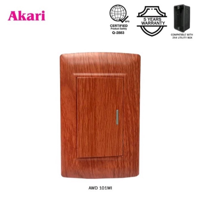 Akari 1 Gang 1 Way Switch 10A, 250V | Shopee Philippines