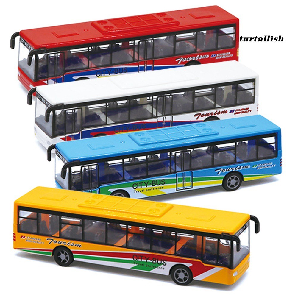 TUR_Alloy Mini Simulation Pull Back Car Bus Model Desktop Decor Kids ...