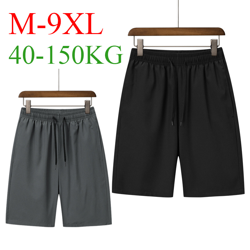 M-9XL Men's Shorts Large Size Shorts Latest 2024 Summer Black Grey ...