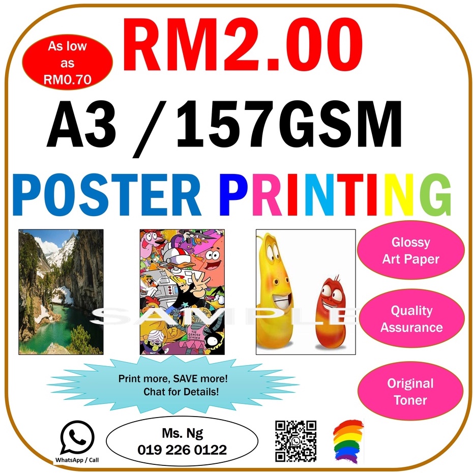 A3 Poster Printing Art Card Glossy | Shopee Philippines