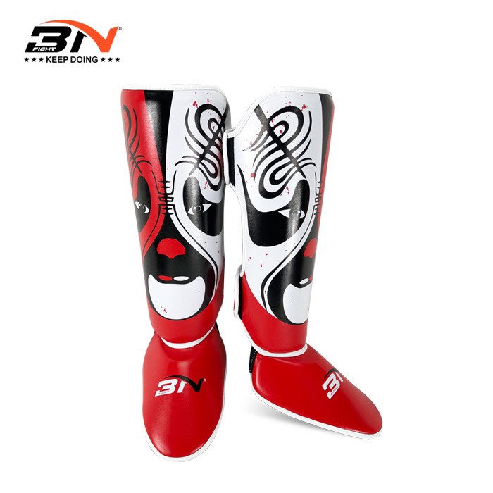 BN Peking Opera Boxing MMA Muay Thai Shin Guards Kickboxing Leg Pads ...