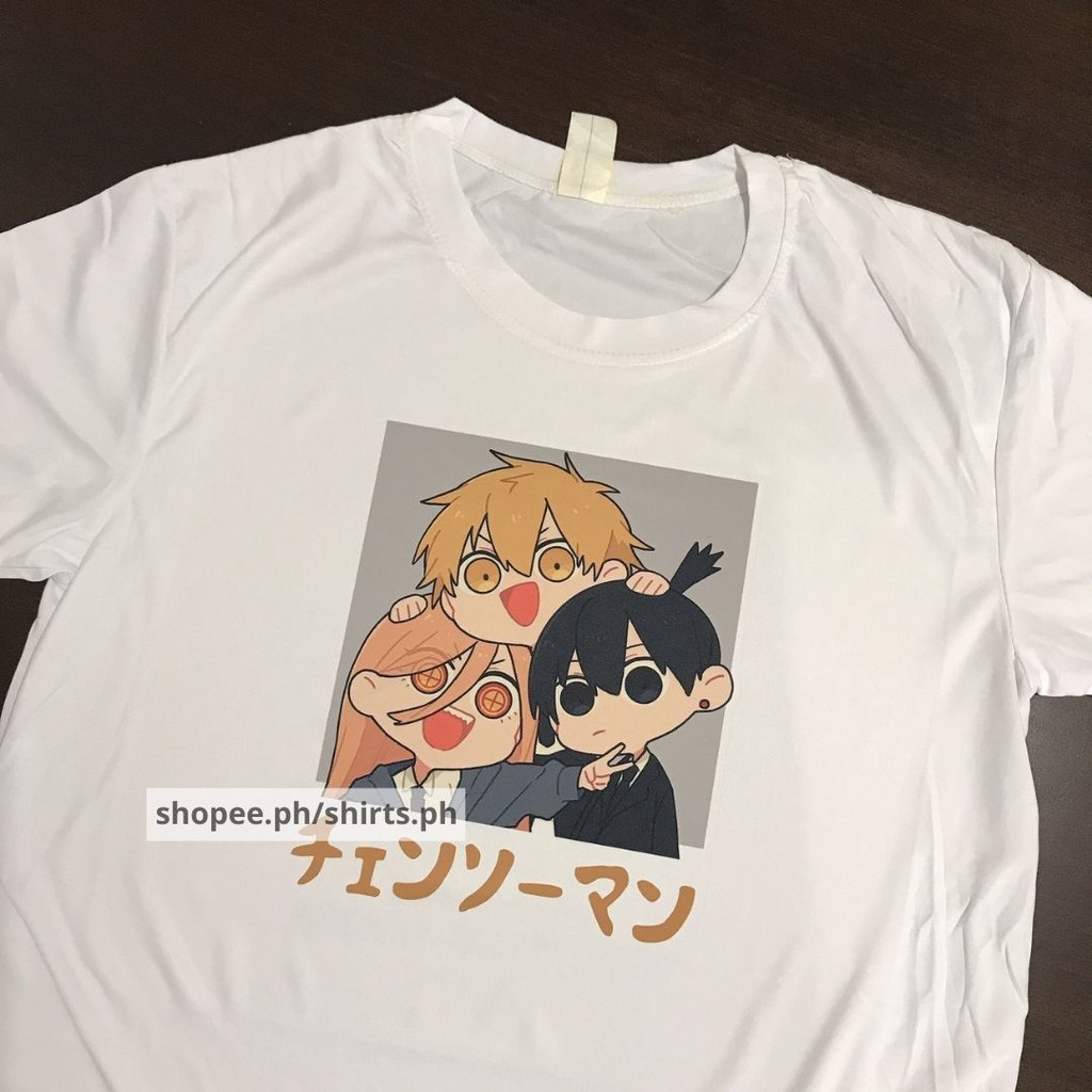 Chainsaw Man Chibi Kawaii Aesthetic Sublimation Anime Tshirt | Shirts ...