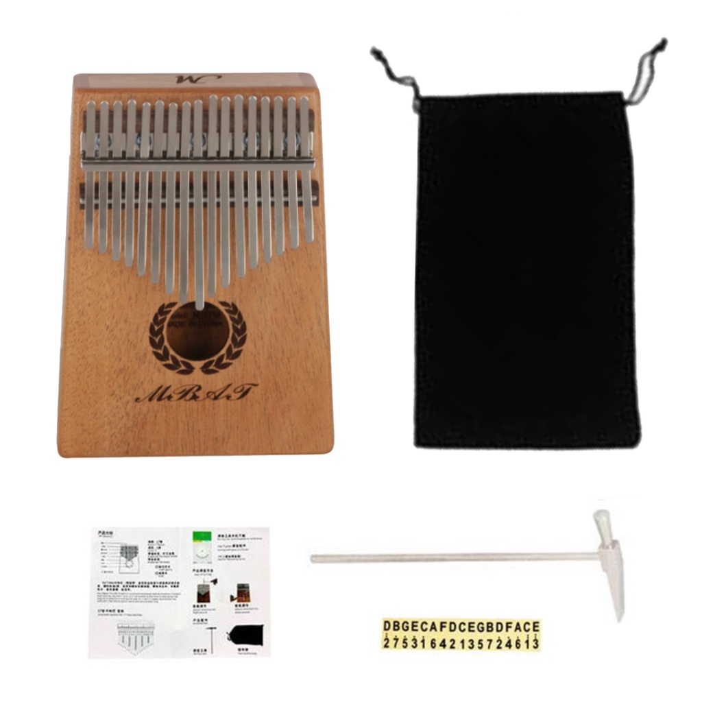 Avida Kalimba 17 Key Thumb Piano w/ Tuning Hammer Portable Finger Wood ...