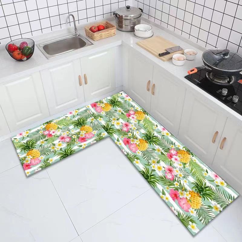 2 In 1 40x60cm And 40x120cm Non-Slip Kitchen Floor Mat Home Bathroom ...