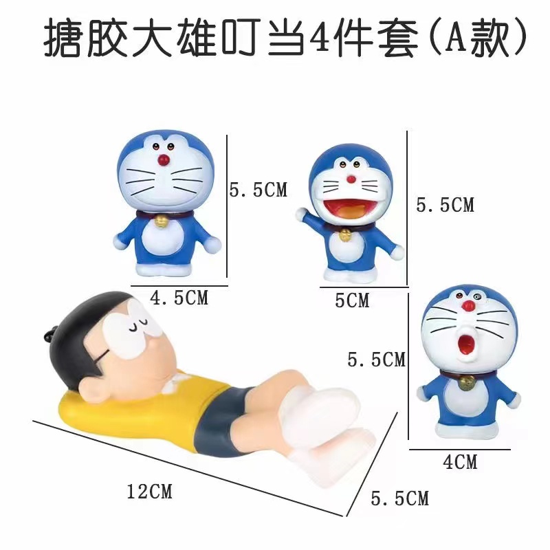 Doraemon cat cartoon cake topper toys for kids baby children gifts ...