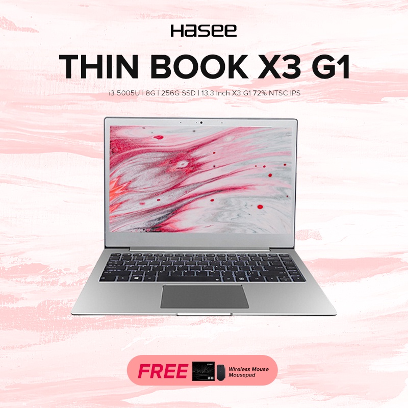 Hasee Thin Book 13.3 Inch X3 G1 i3 5005U 72% NTSC IPS 1920*1080 Student ...