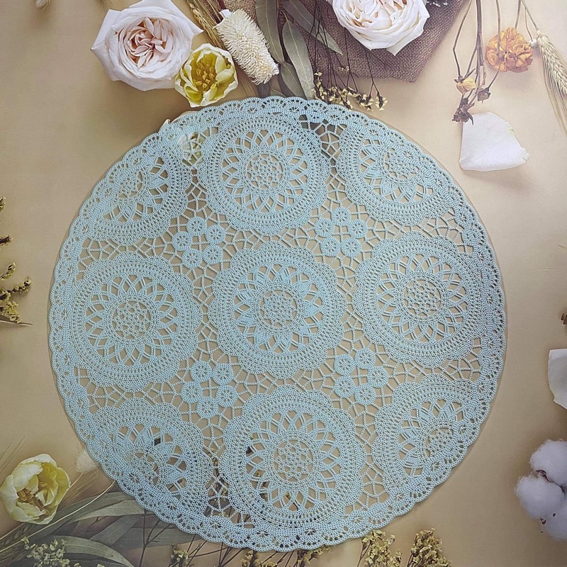 Jinka PVC Lace Placemat - Blue * spanish lace easy to clean placemat ...