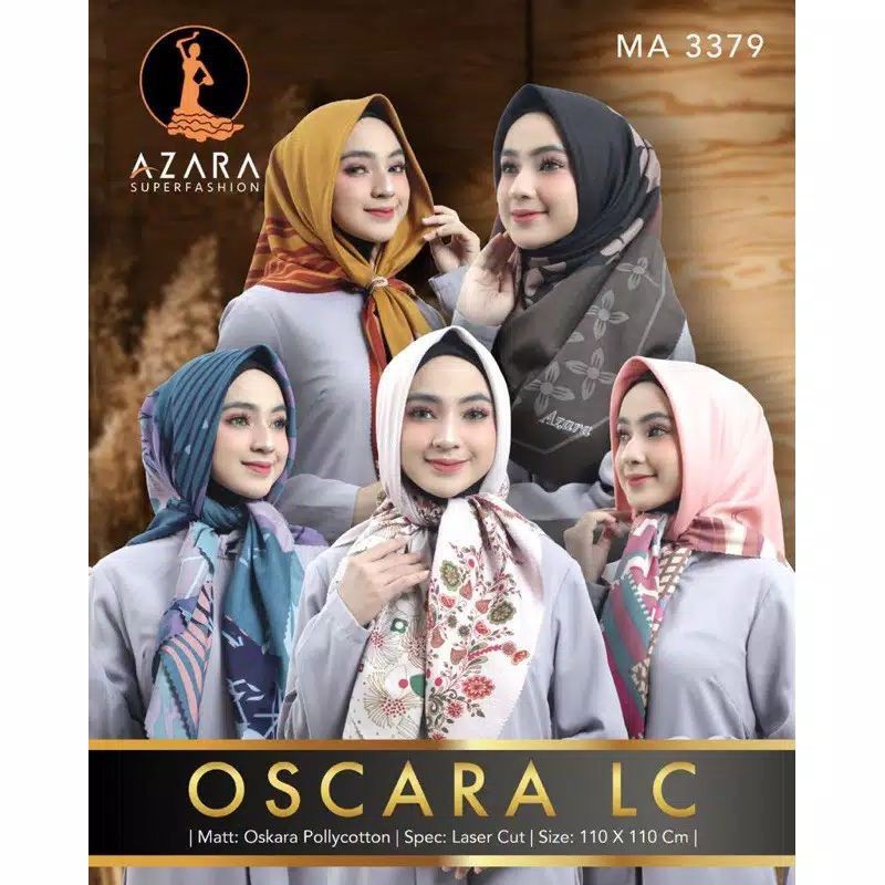 Azara rectangular HIJAB with LASER CUTTING MOTIF / rectangular HIJAB ...