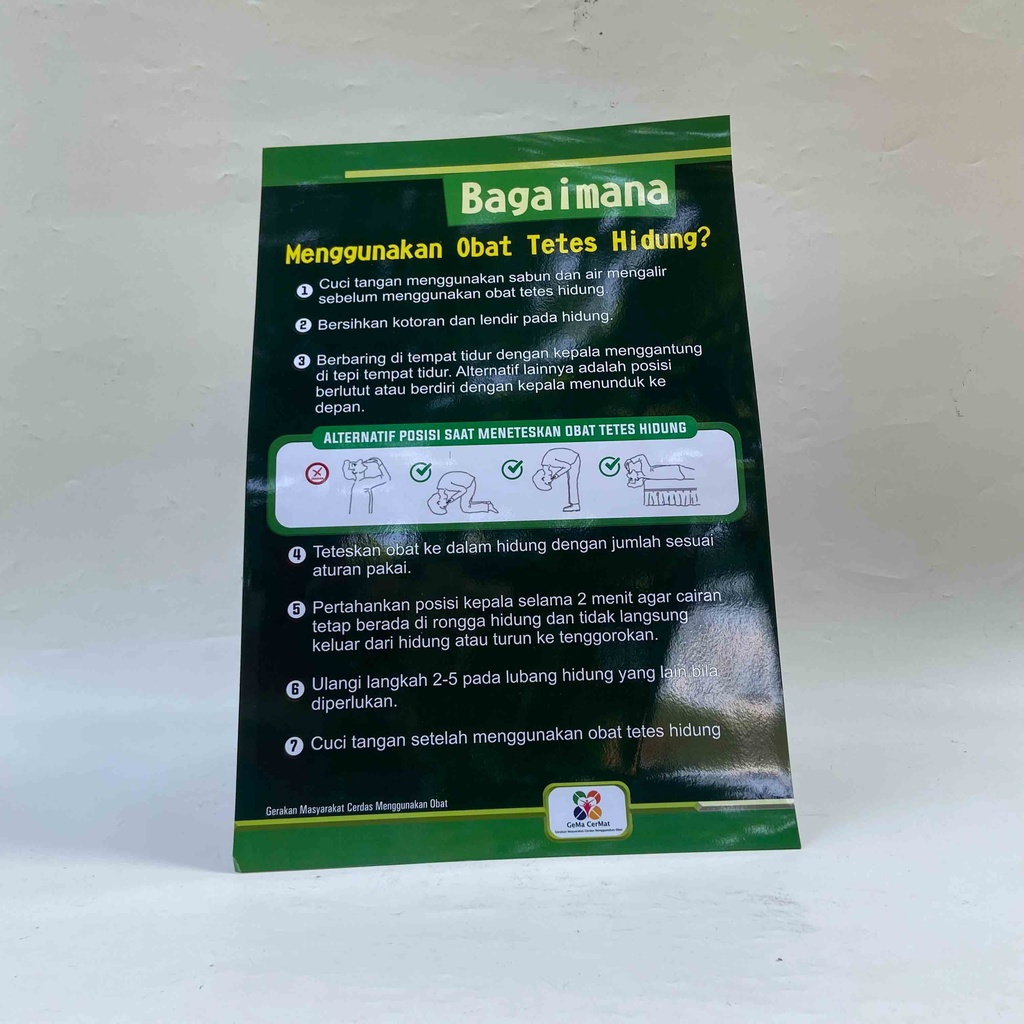 Poster How To Use Nose Drops, Poster How To Use Medicine, Poster PIO ...