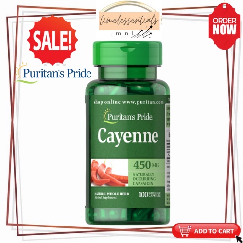 Puritan's Pride Cayenne Naturally Occurring Capsaicin 450mg, 100 ...