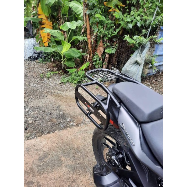 KAWASAKI DOMINAR 400 - TOP BOXES BRAKET WITH SIDE PANNIER( powder ...