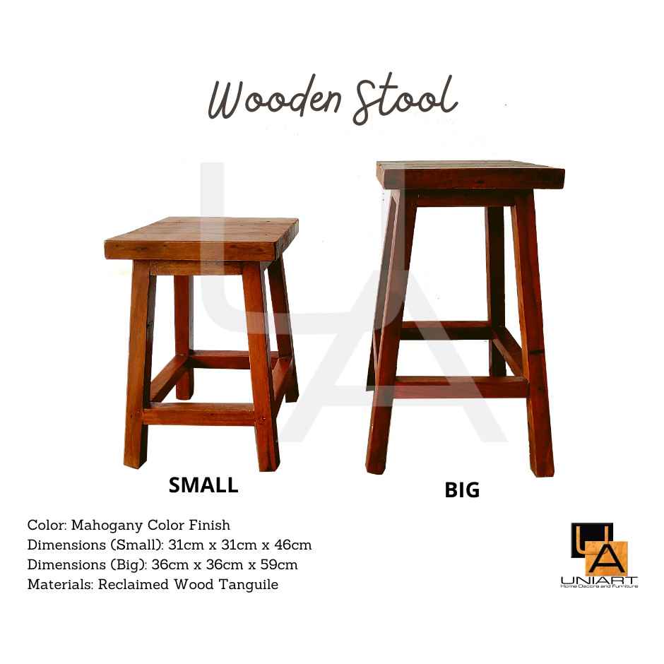 Wooden Stool High Quality Wood | Shopee Philippines