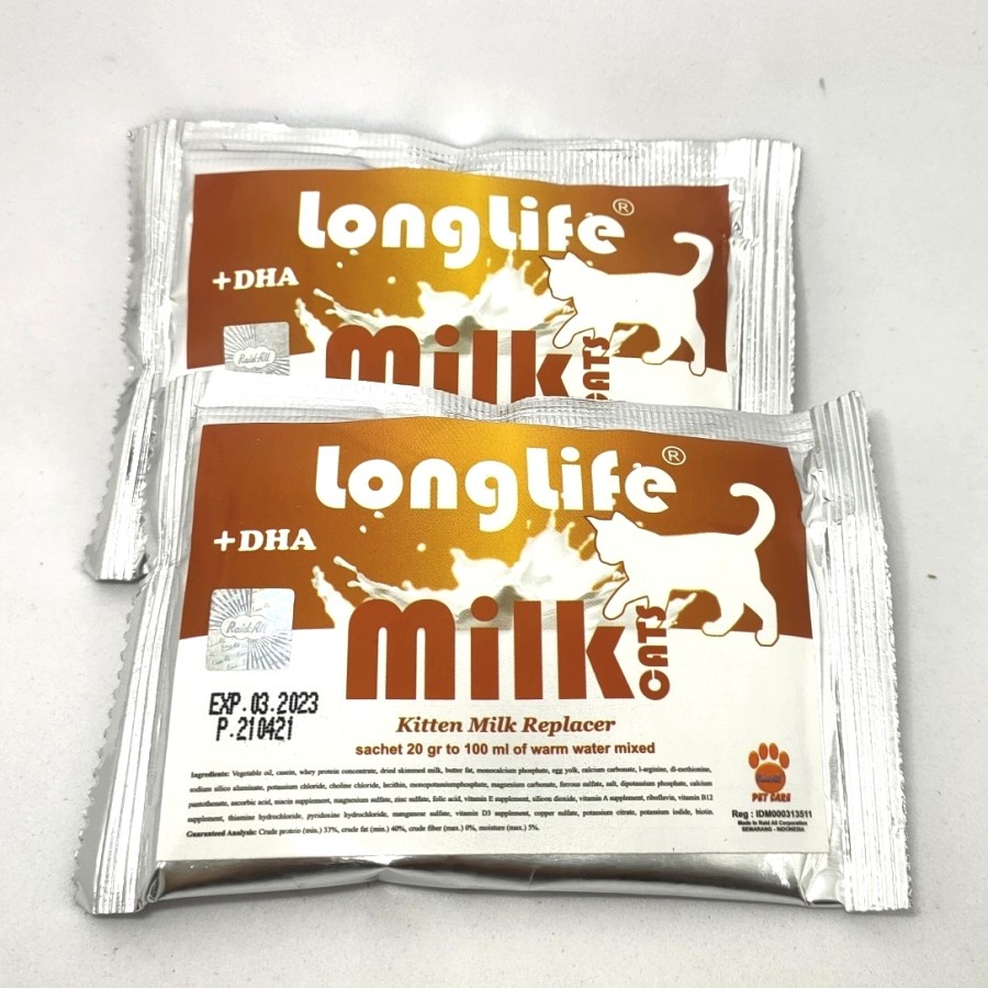 Longlife Kitten Milk Replacer Cat Milk Sachet 20gr | Shopee Philippines