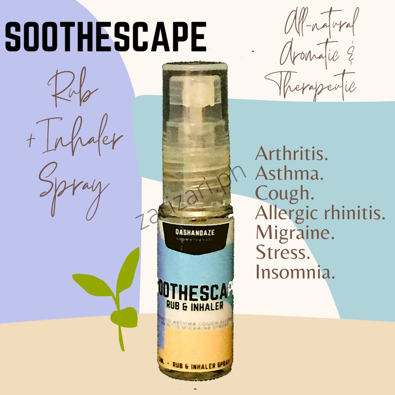 SOOTHESCAPE RUB & INHALER SPRAY pain relief for Arthritis Asthma ...