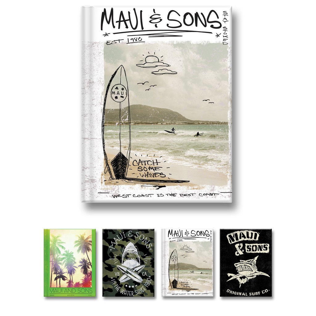 Maui & Sons Hardcover Notebook Small S19 15 x 20.5 cms | Shopee Philippines