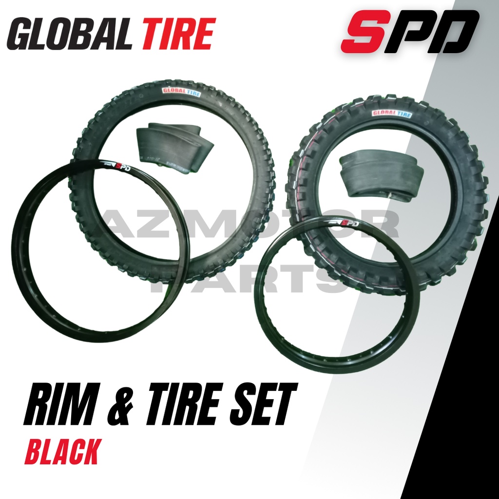 RIM & TIRE SET SPD Rim (1.85*16/1.60*19) w/ GLOBAL Tire & Tube (70-100* ...