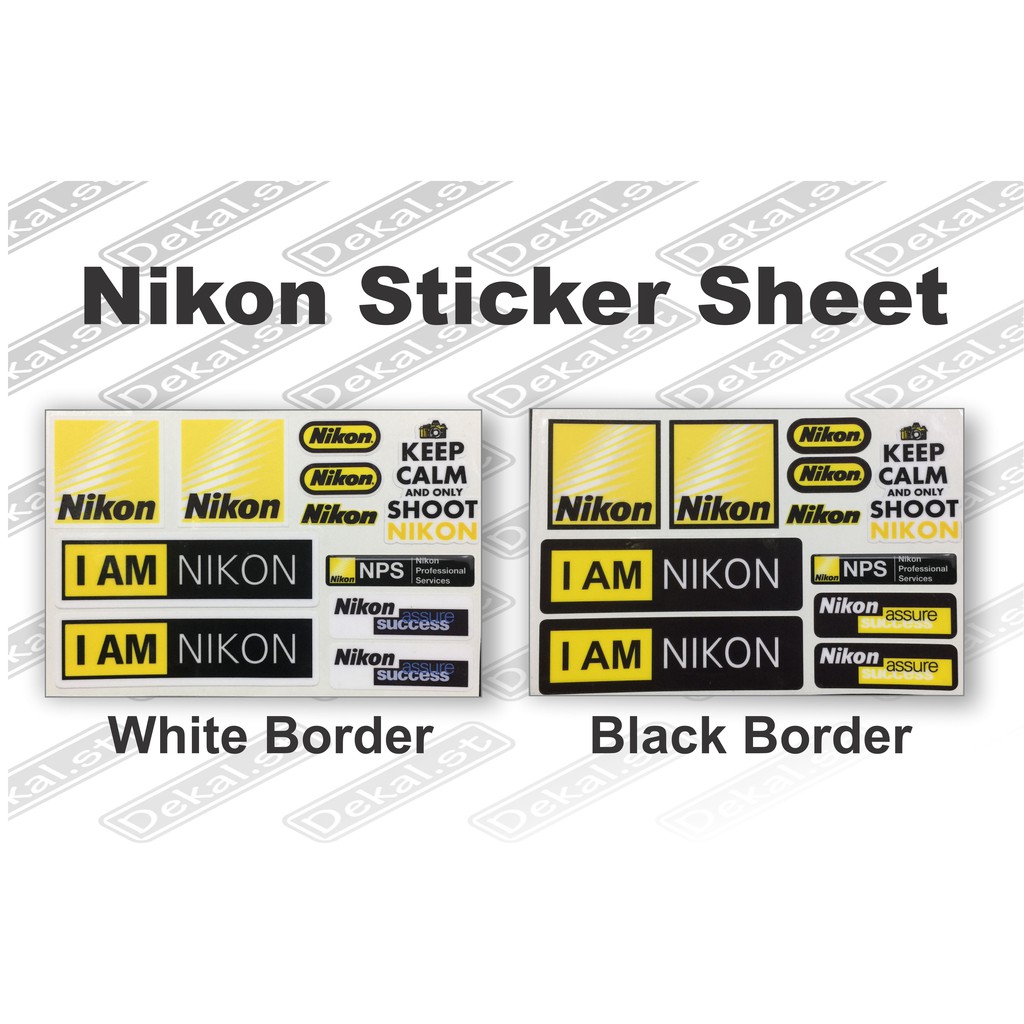 Nikon Sticker Sheet (with gloss lamination) | Shopee Philippines