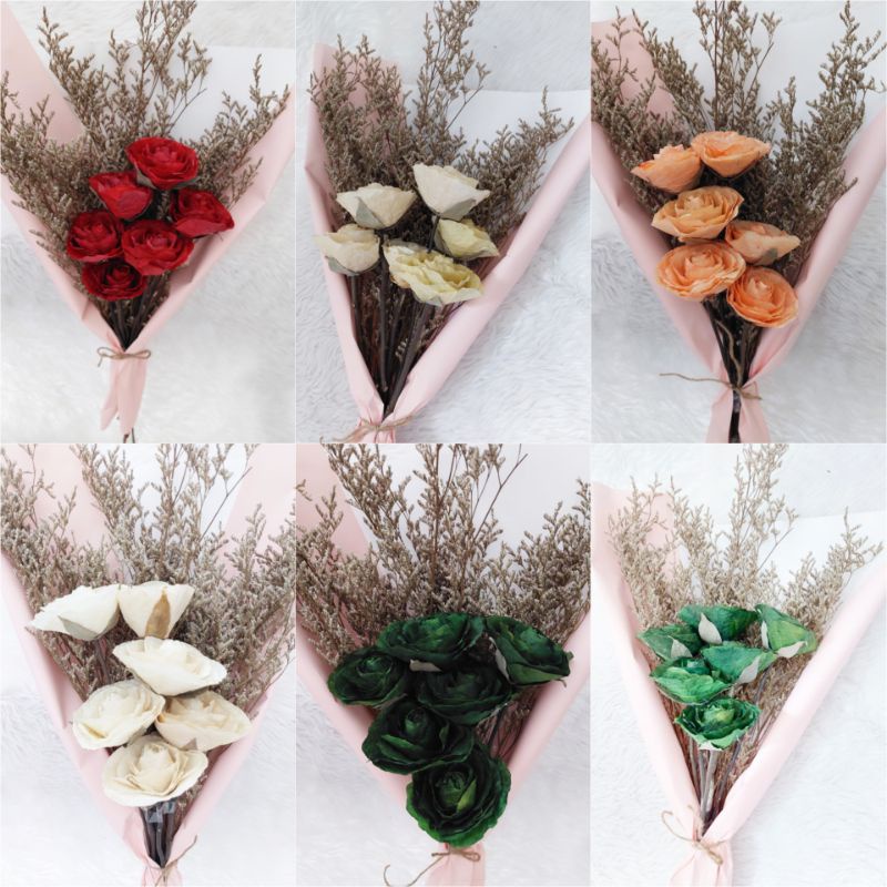 Fossilized Rose dried Bouquet (3 stem or 6 stem | Shopee Philippines