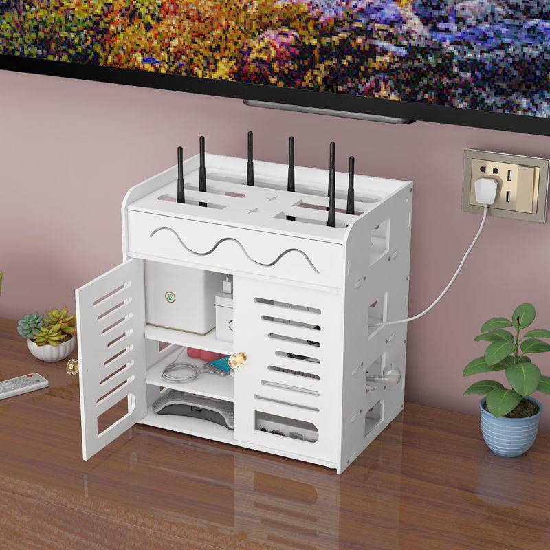 Wireless Router Storage Box wifi Rack Wire Power Strip Organizer Top ...