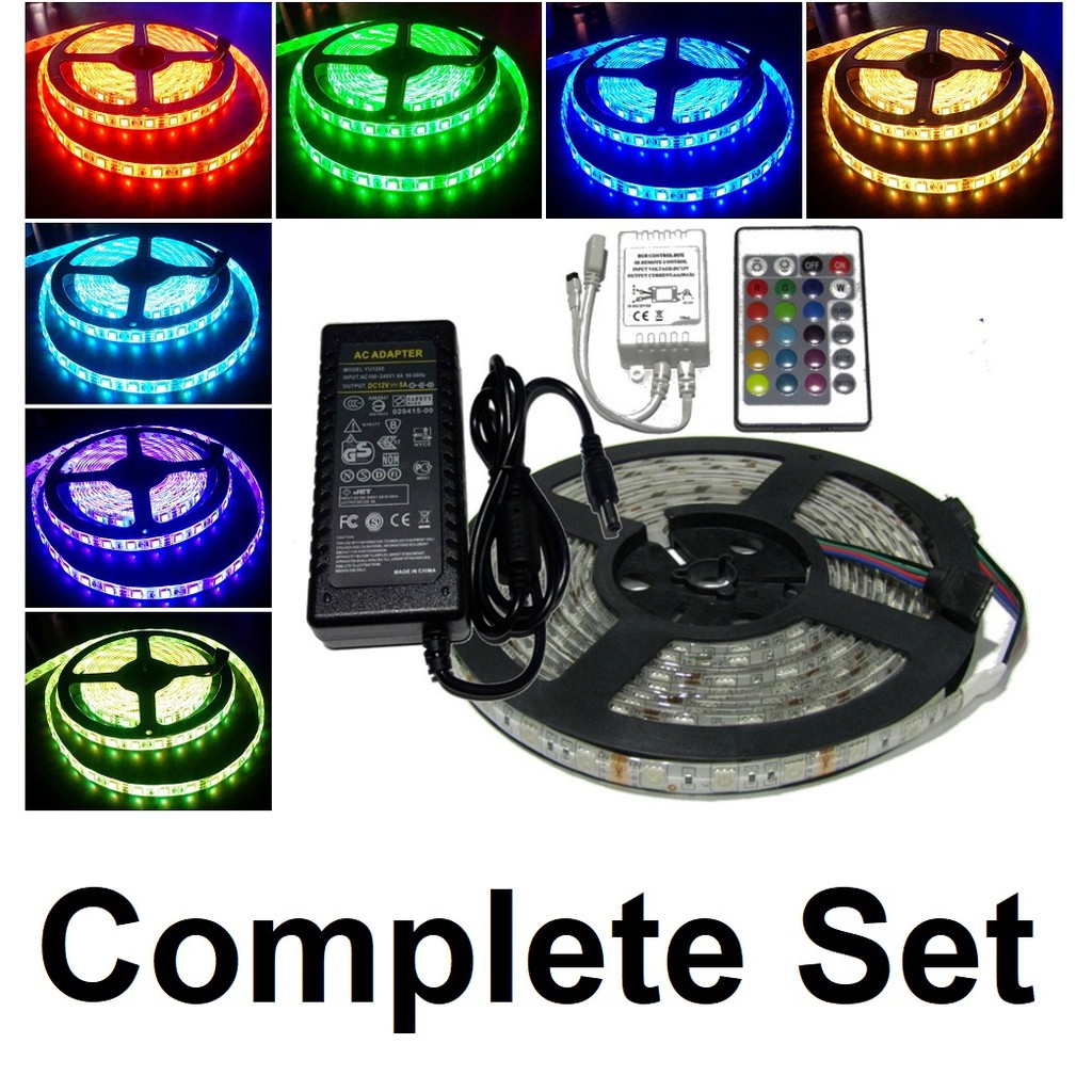 16colors Complete Set -2M 4M 5M multi color LED Strip Light SMD5050 RGB ...