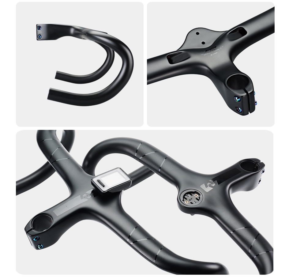 OG-EVKIN Carbon Road Integrated Handlebar 28.6mm Carbon Handlebars For Road Racing Bicycles ...