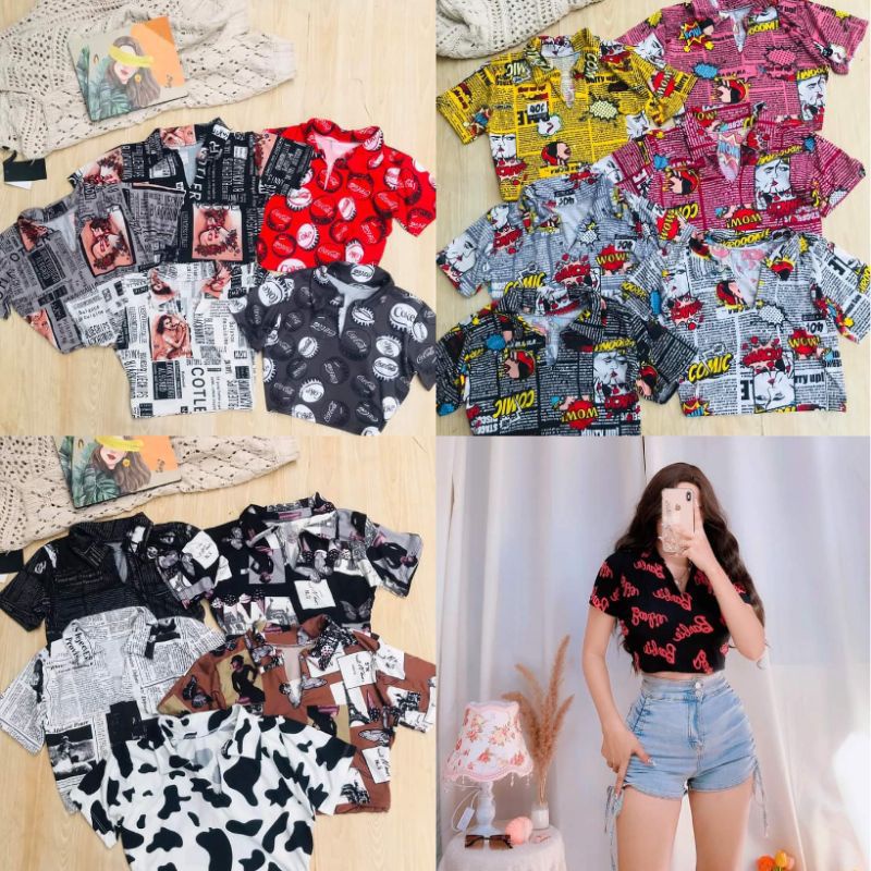 Barbara Collar Polo Trendy Top's | Shopee Philippines