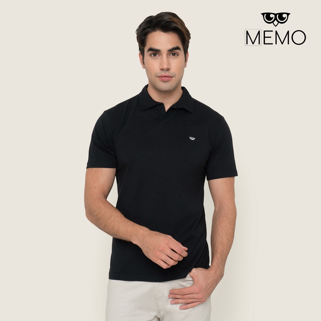 Memo Easy Polo For Men (Black) | Shopee Philippines