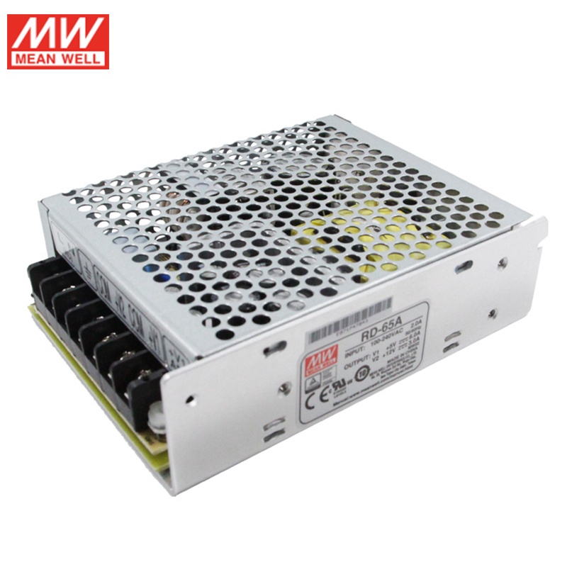 MEAN WELL RD-65A 66W Dual Switching Power Supply 110V/220V AC to 5V 12V ...