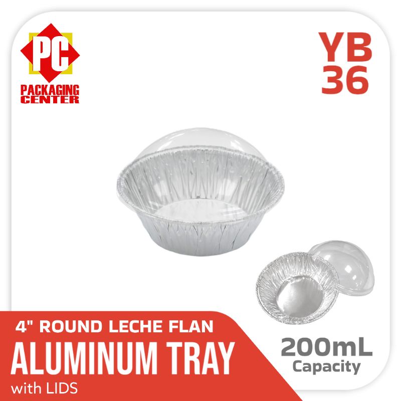 Aluminum Tray 4" Round Puto/Bibinka/Leche Flan with Lids by per pcs, PC ...
