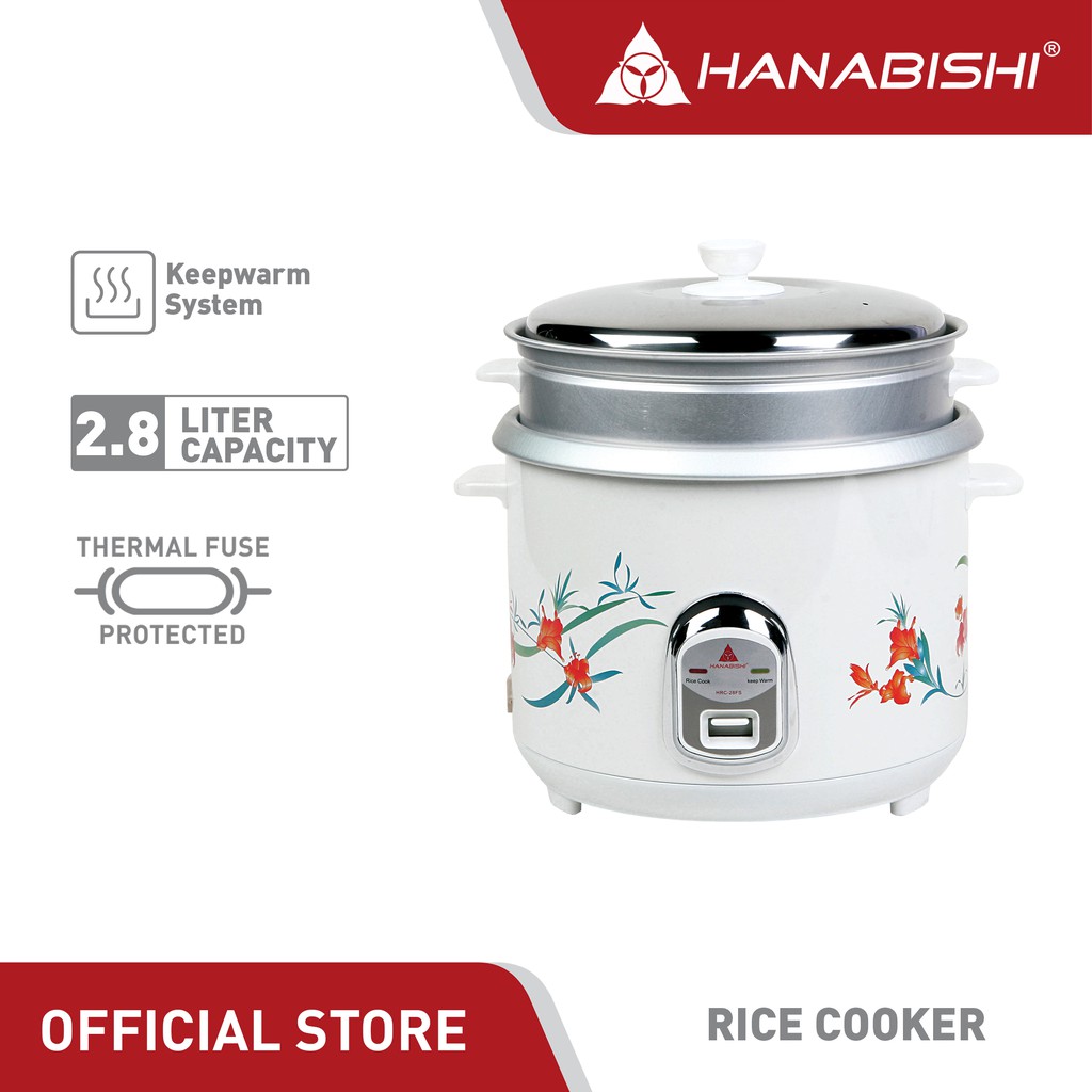 Hanabishi Rice Cooker HHRC28FS 2.8L 15 cups | Shopee Philippines