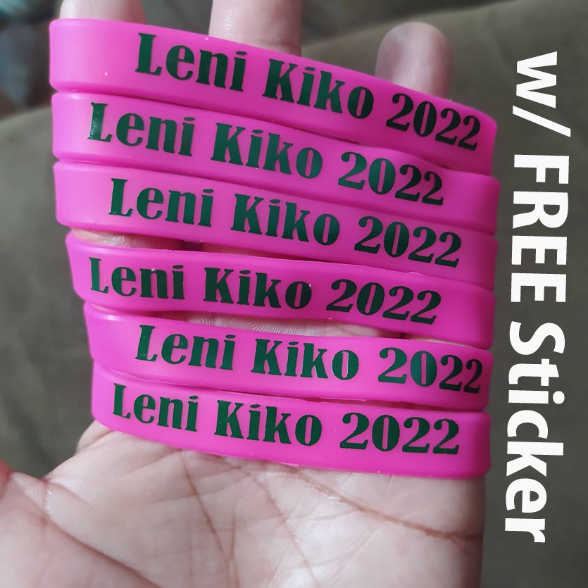 Let Leni Lead Robredo Kiko 2022 Baller Band Wristband Silicone Rubber ...