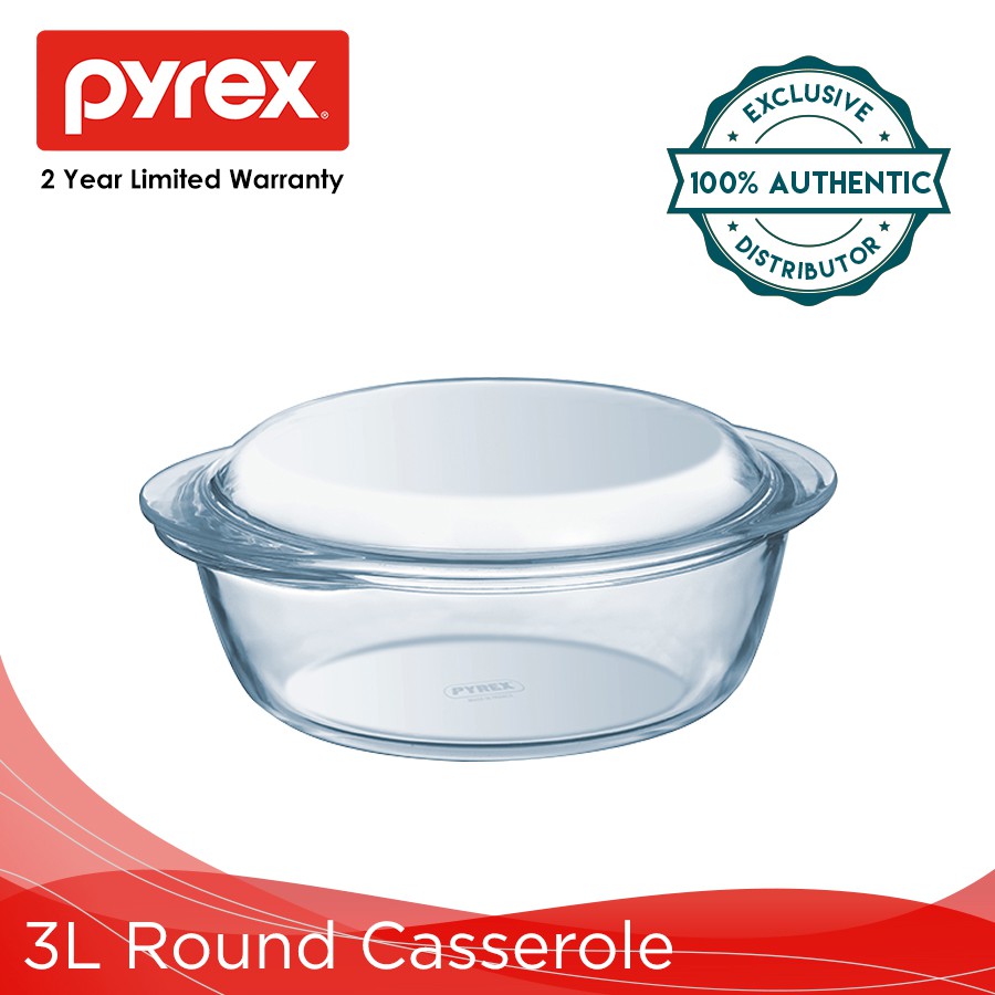 Pyrex 3.0 Liter Round Casserole | Shopee Philippines