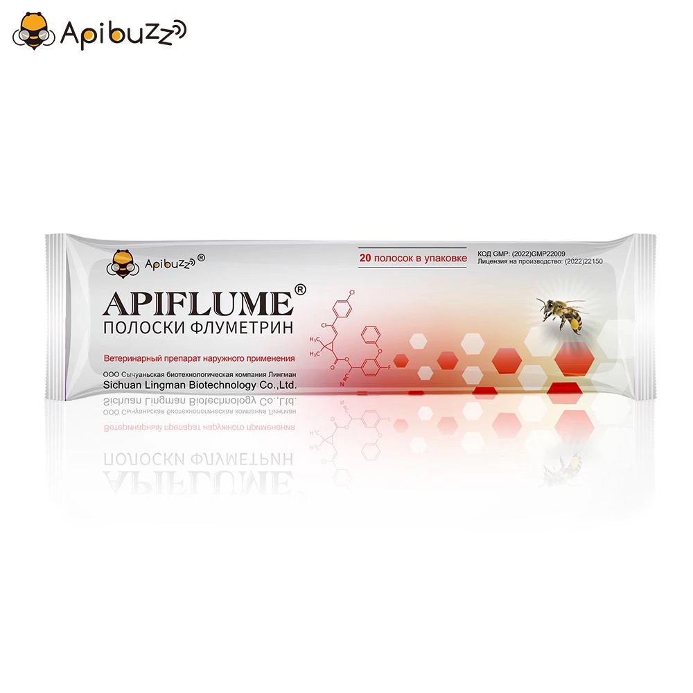 Apibuzz Russian Apiflume Flumethrin Anti Varroa Mite 20 Strips Control ...