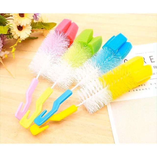 A49 COD PD Baby Bottle brush /Sponge bottle cleaner Assorted colors ...